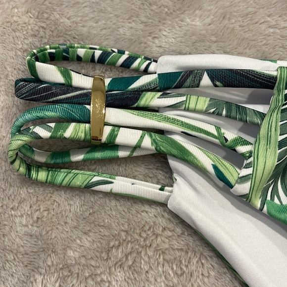 Lady Lux swimwear | Swim | Lady Lux Swimwear Strappy Two Piece In Palm ...